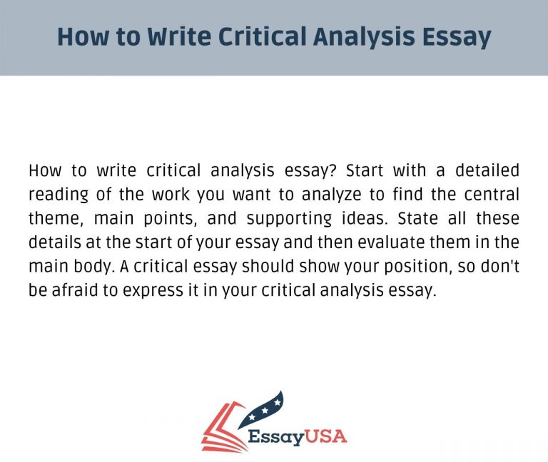 How To Write A Critical Analysis Essay - essayusa.com